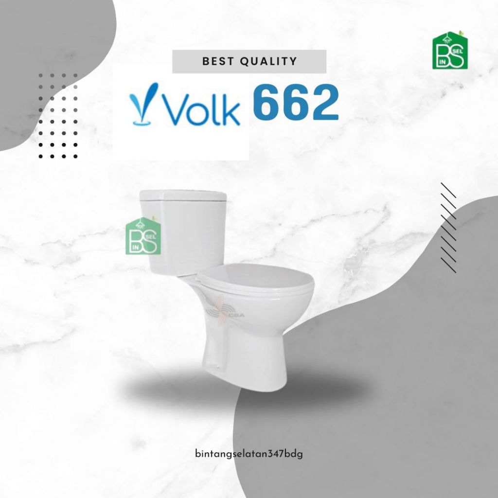 Jual KLOSET DUDUK VOLK/ CLOSET TWO PIECE TOILET VOLK 662 MONOBLOK EKONOMIS | Shopee Indonesia