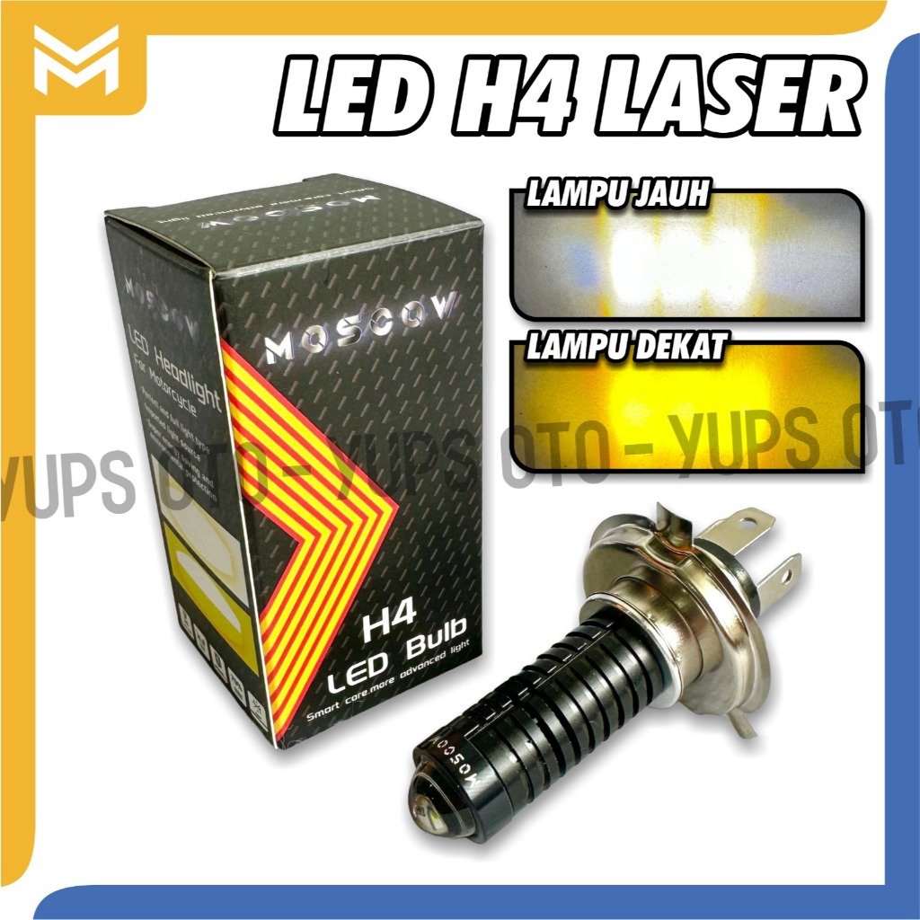 Jual LAMPU UTAMA LED LASER GUN H4 HEADLAMP LAMPU DEPAN MOTOR MOBIL SOKET H4 KAKI 3 LASER D 1 2 ...