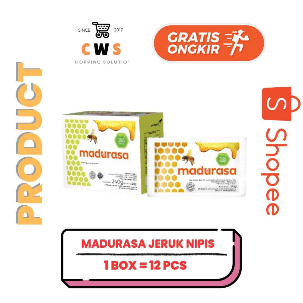 Jual MADURASA Minuman dengan Madu Asli Rasa Jeruk Nipis Sachet 20 gr - 1 Box / 12 Pcs | Shopee ...