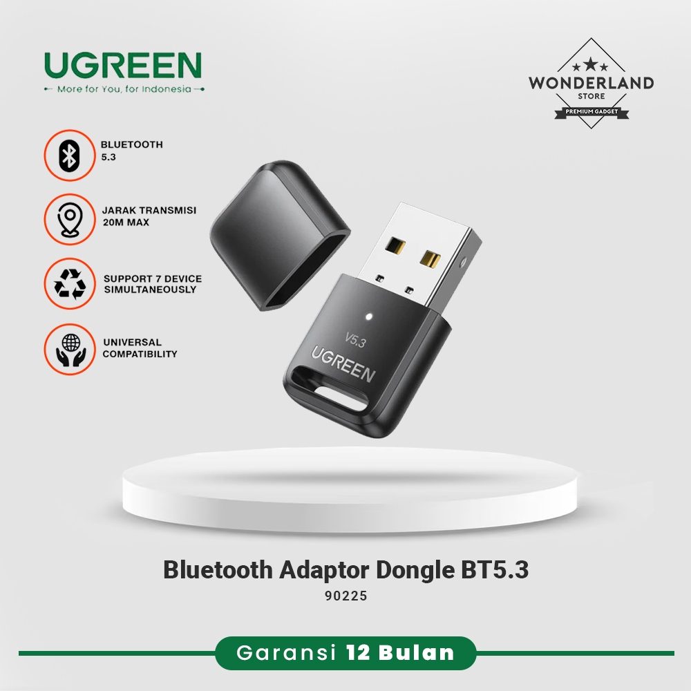 Jual Ugreen Bluetooth Dongle Adapter USB Receiver BT 5.0 / BT 5.3 Laptop/PC 80890 90225 ...