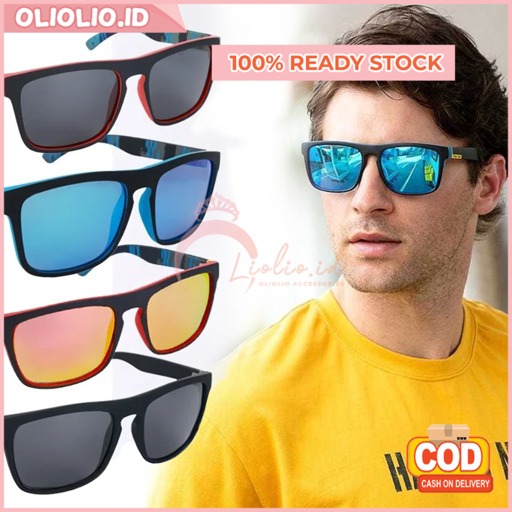 Jual Kacamata Hitam Polarized Pria Kotak Polos Anti Silau Matahari UV400 HD Aviation Aksoris ...