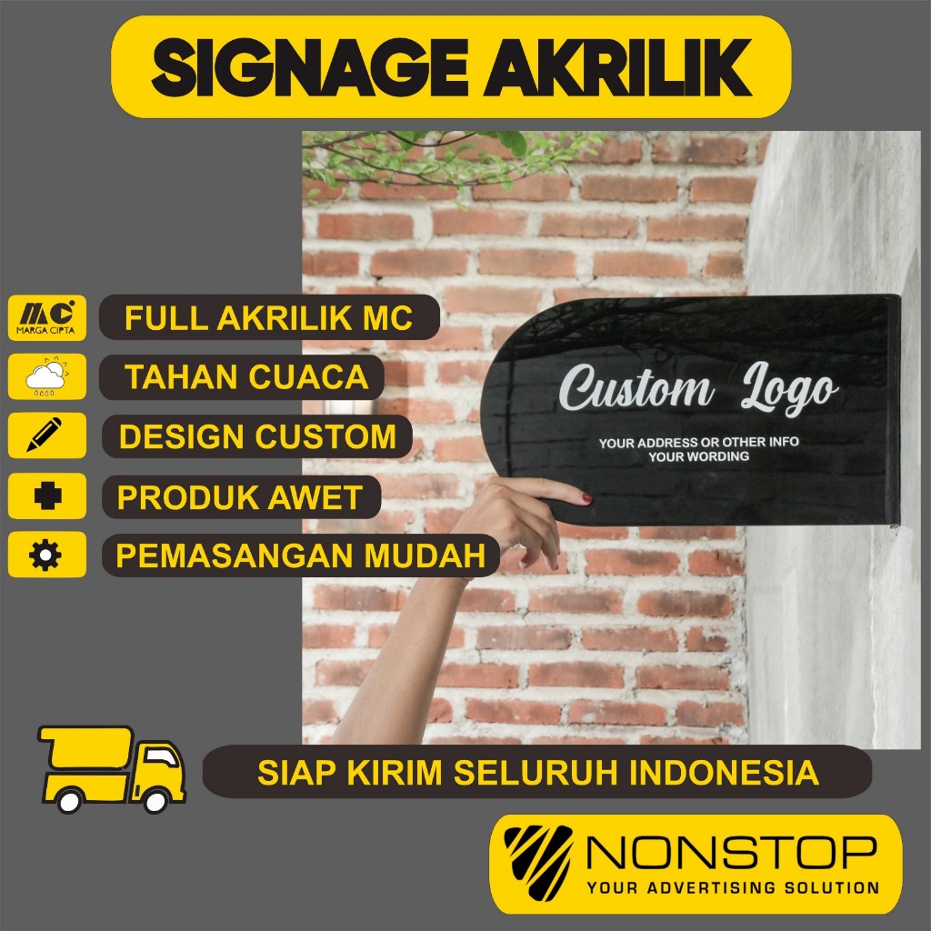 Jual Signage Akrilik Custom Design Sendiri Bebas Request Papan Penanda ...