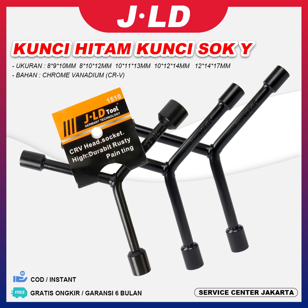 Jual JLD Kunci Hitam Kunci Sok T / Kunci Sock Y Ukuran 8 9 10 12 14 17 MM Alat Perkas Kunci Sock ...