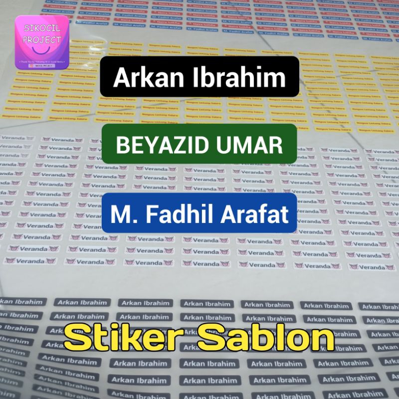 Jual Stiker Sablon Nama Anak | Shopee Indonesia