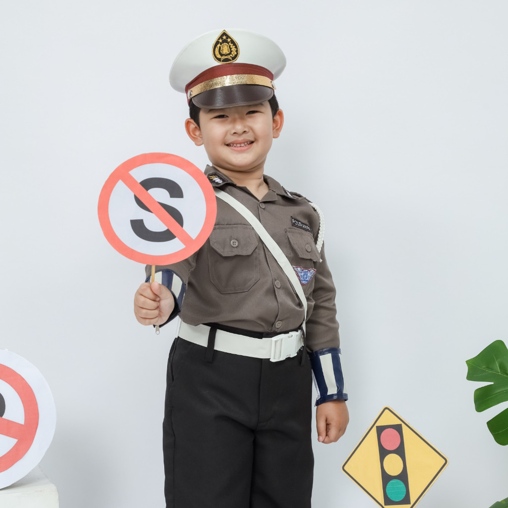Jual Baju polisi anak setelan komplit / seragam polisi anak | Shopee ...