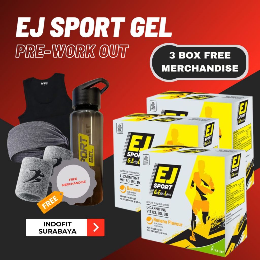 Jual EJ Sport Energy Gel Sport Gel Extra Per 3 BOX Free Merchandise ...
