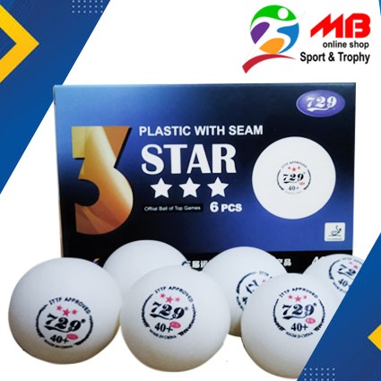 Jual Bola Pingpong 729 3 Star 40+ Isi 6 ITTF Tenis Meja Original | Shopee Indonesia