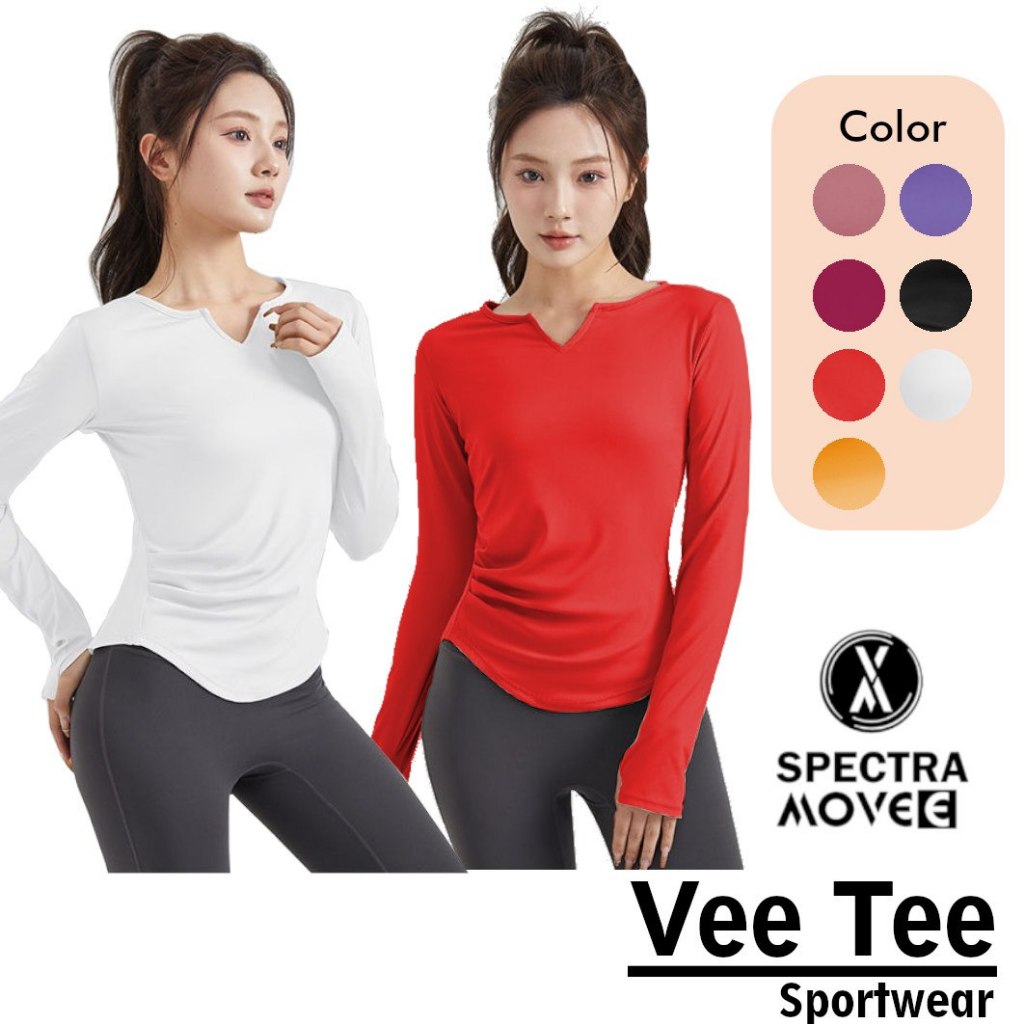 Jual Baju Senam tangan panjang VEE TOP baju olahraga wanita kaos sport ...