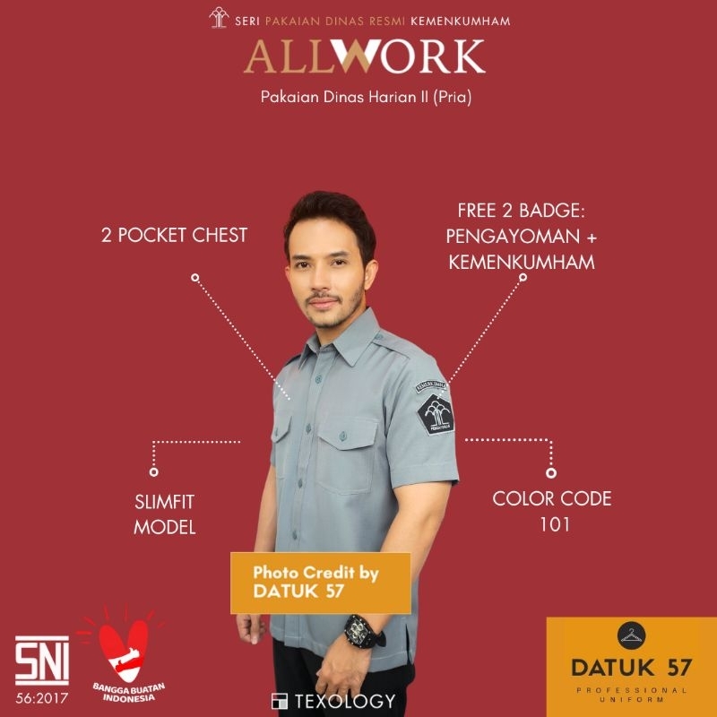 Jual Original AllWork Edition : Seragam Kemeja Atasan PDH 1 PDH 2 PDH 3 dan PDH 4 untuk Lapas ...