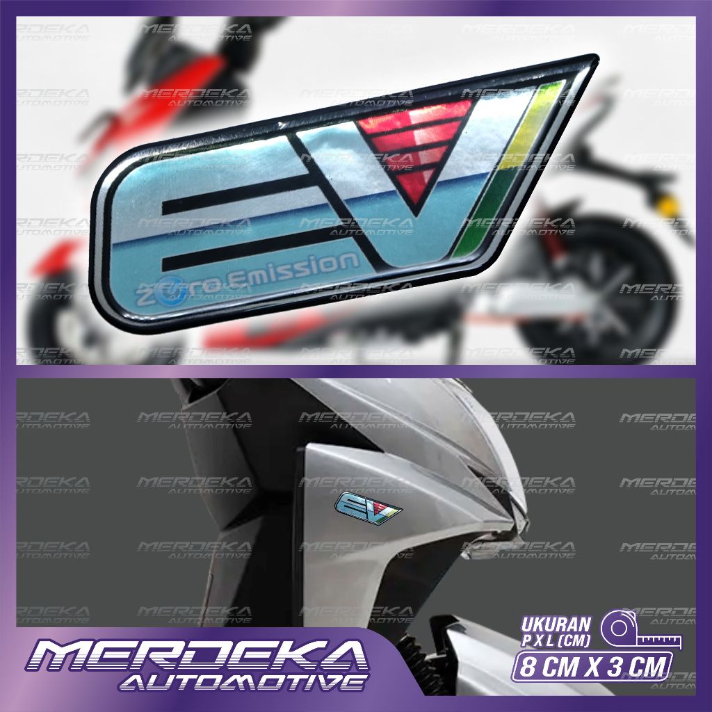 Jual emblem timbul EV electric vehicle untuk sepeda motor listrik ...