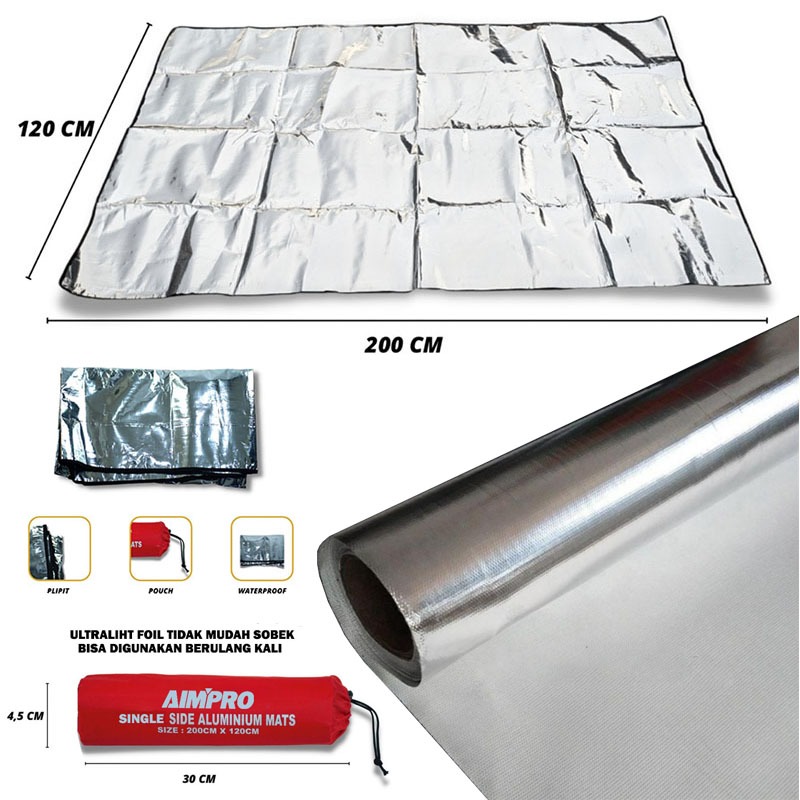 Jual Matras camping gunung tenda alumunium foil 200x120 cm | Shopee ...