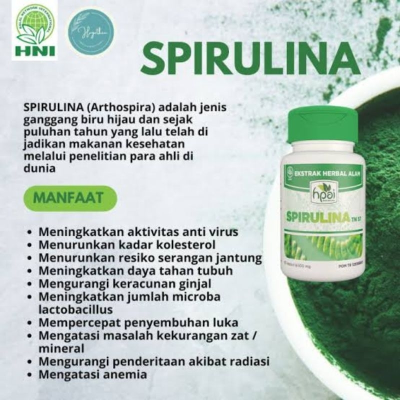 Jual Spirulina HNI 60 Kapsul Original | Shopee Indonesia