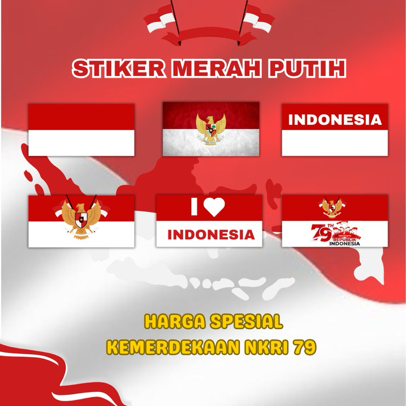 Jual Stiker Merah Putih Promo Kemerdekaan Glossy | Shopee Indonesia
