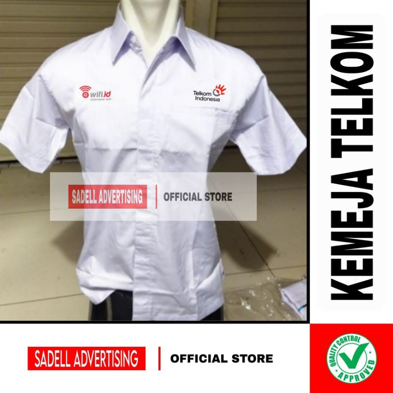 Jual Kemeja Telkom Indonesia Seragam WIFI ID Telkom Indonesia Putih ...