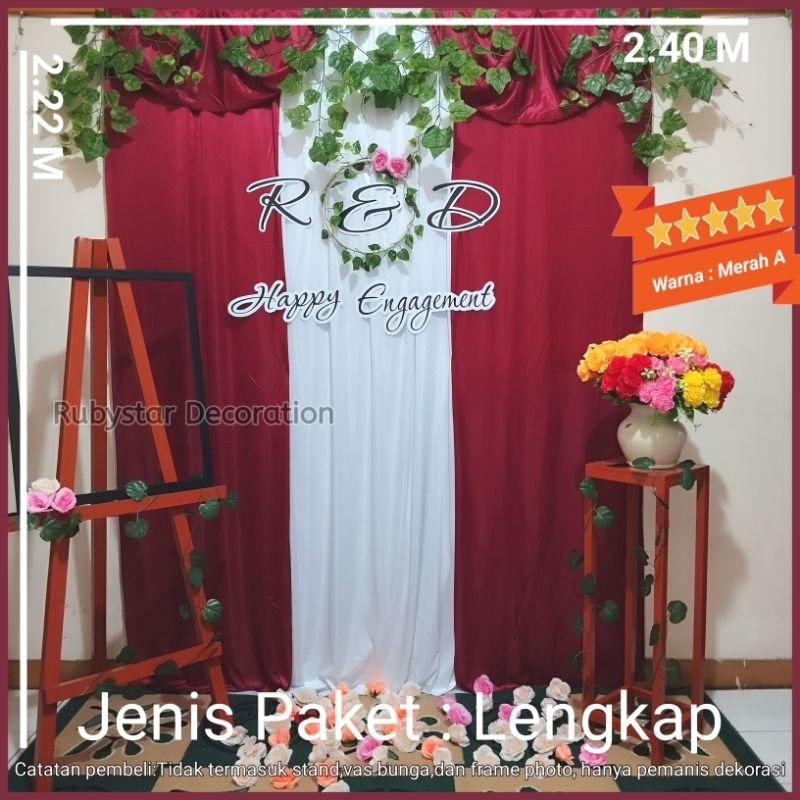 Jual Backdrop lamaran/engagement nikahan/wedding aqiqahan/tasyakuran ...