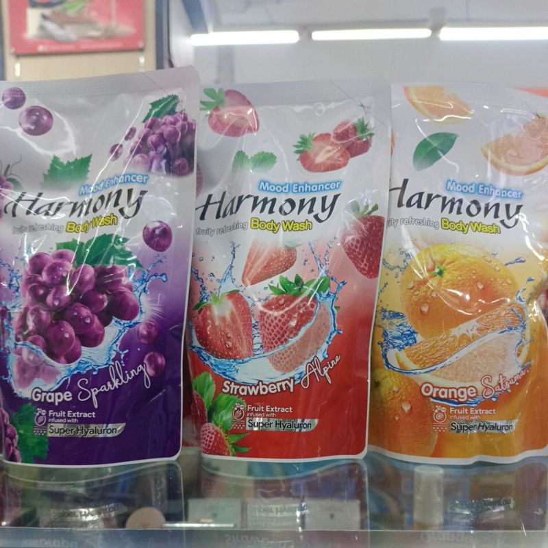 Jual harmony fruity refreshing body wash, harmoni sabun cair Reffile 400ml | Shopee Indonesia