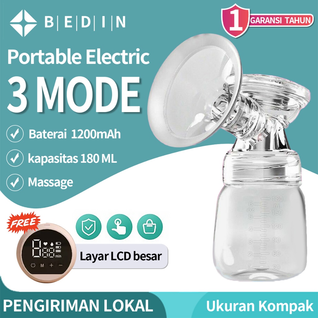 Jual BD ️COD ️ Pompa ASI Electric Portable Tanpa Rasa Sakit Painless Rechargeable Single Breast ...