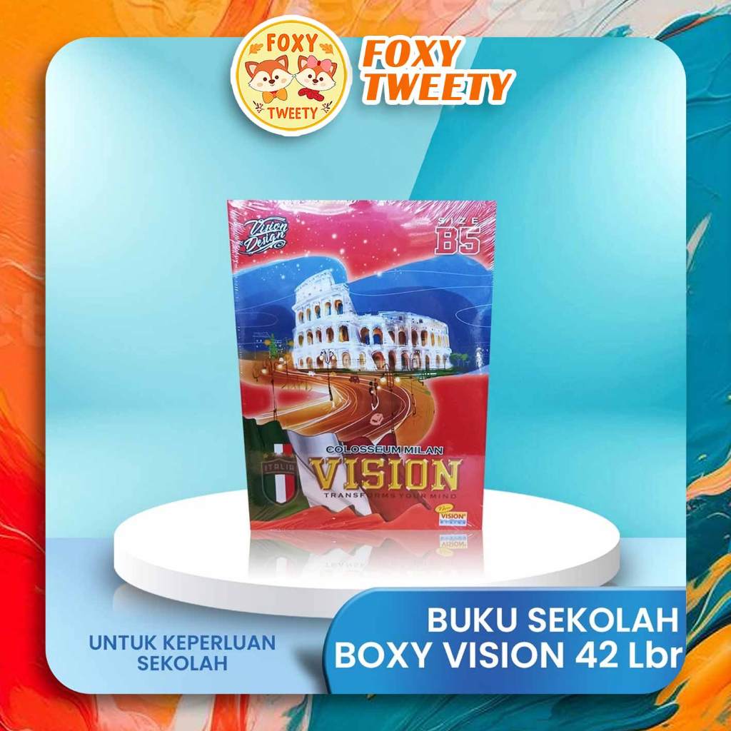 Jual Buku Tulis Boxy Vision 42 Lembar 1 Pack isi 6 Buku / Buku B5 ...