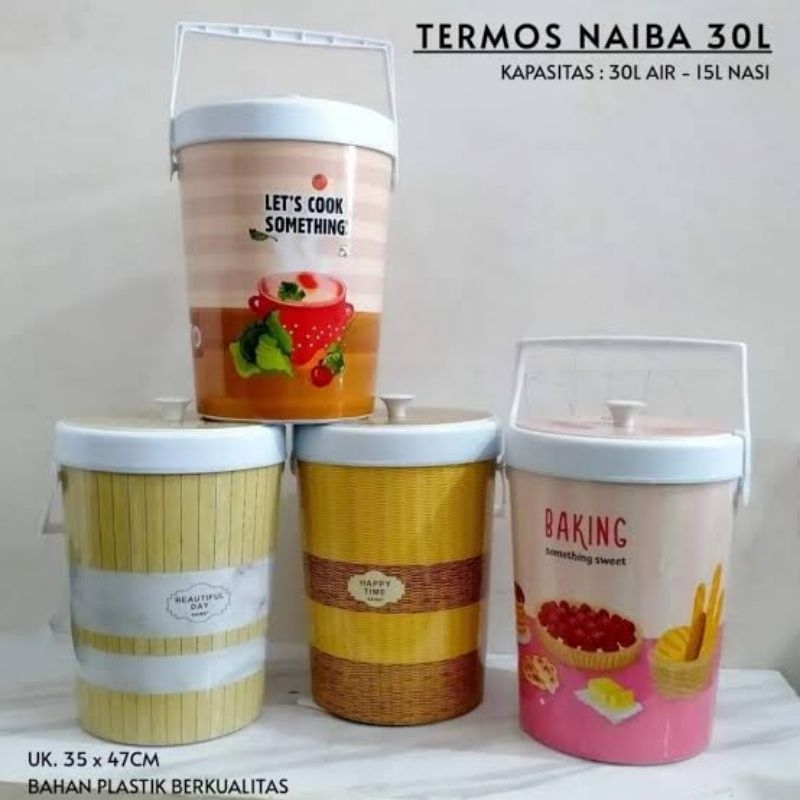 Jual TERMOS NAIBA 3017 LITER Termos nasi Jumbo/ Rice Bucket 30/17 Liter ...