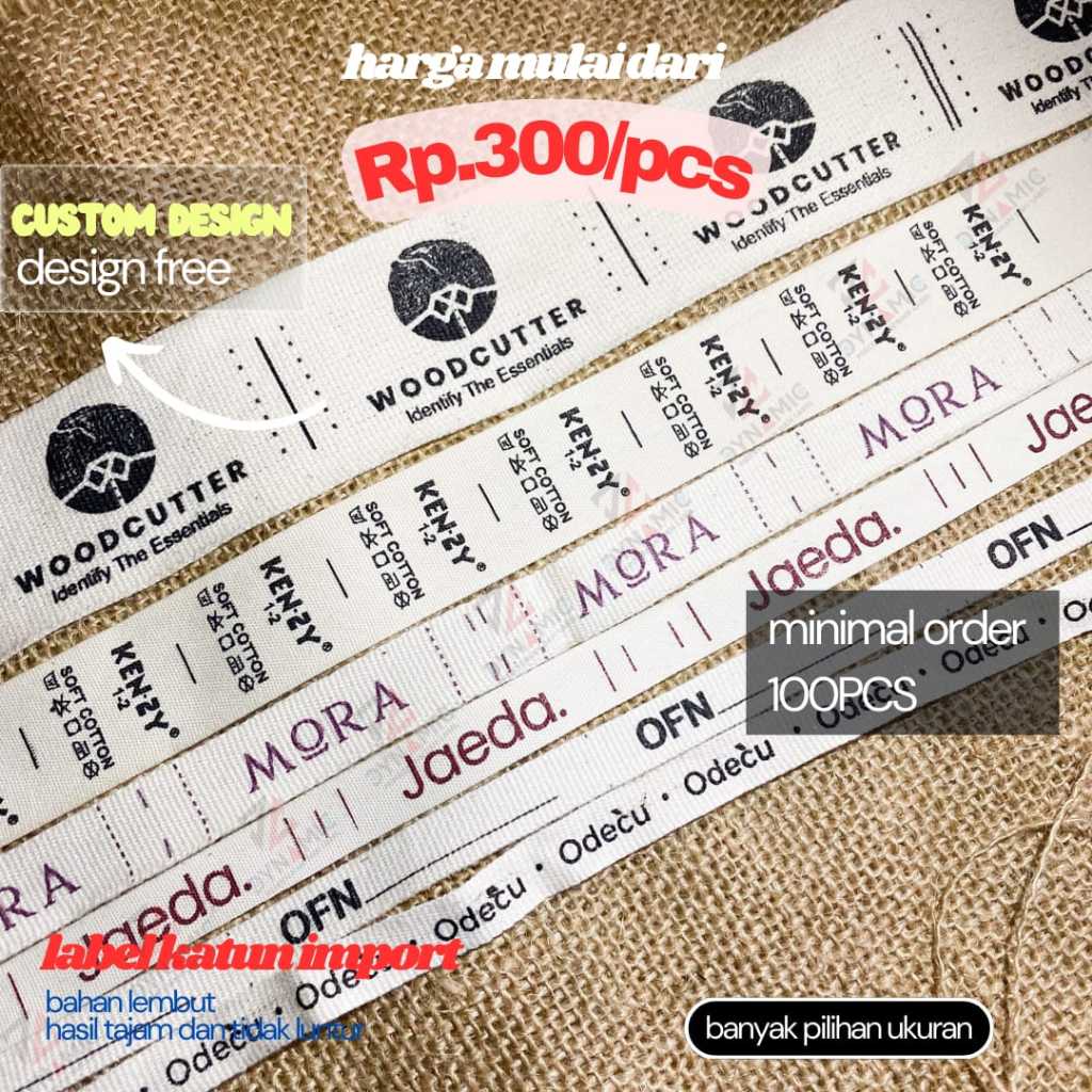 Jual 100pcs label katun | label piterban | label pakaian label katun ...