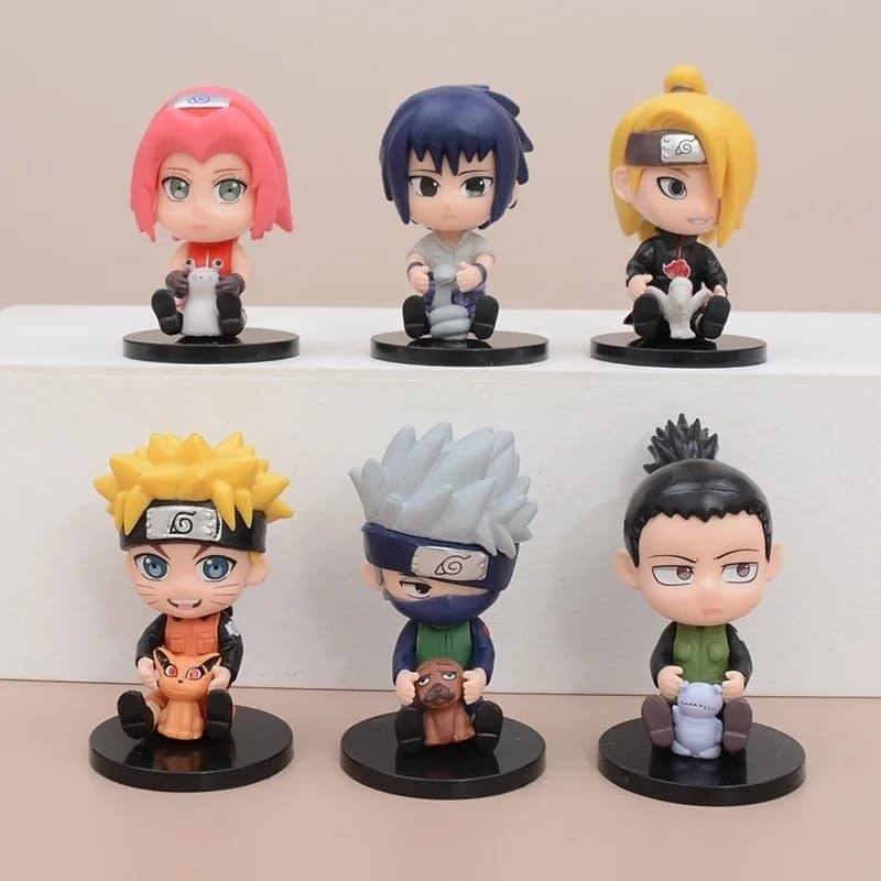 Jual figure Naruto shippuden set topper kue Naruto Kakashi sakura ...