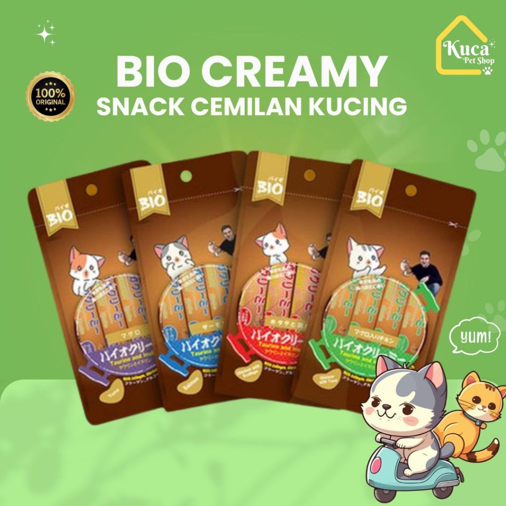Jual Bio Creamy Snack Kucing Cemilan Kucing Cat Strip Adult Kitten Bio ...
