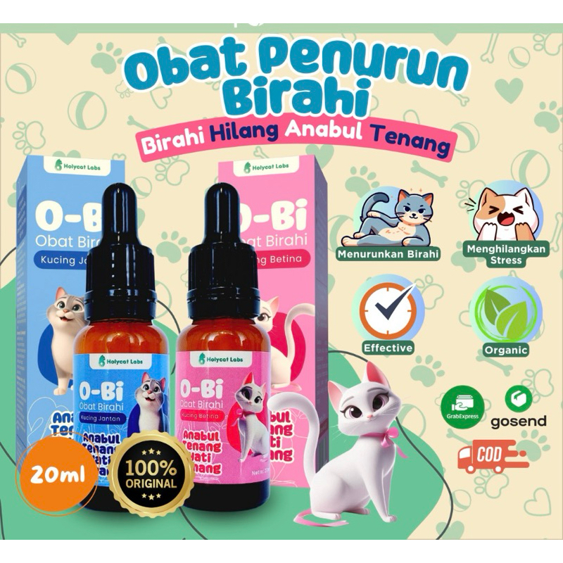 Jual Obat Penurun Birahi Kucing O-Bi Herbal Isi 20ml | Shopee Indonesia