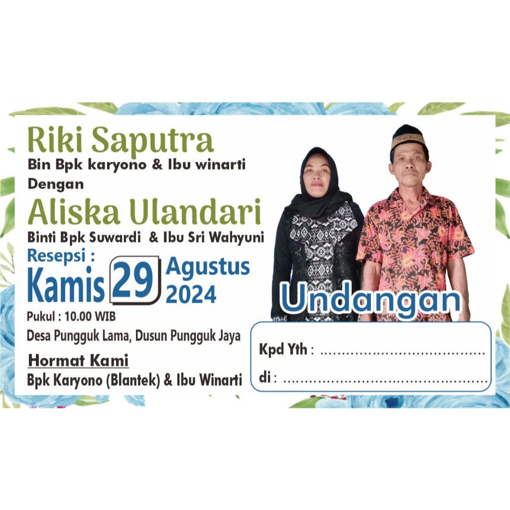 Jual Keplek / Kartu Punjungan / Undangan Besek / Undangan Pernikahan ...