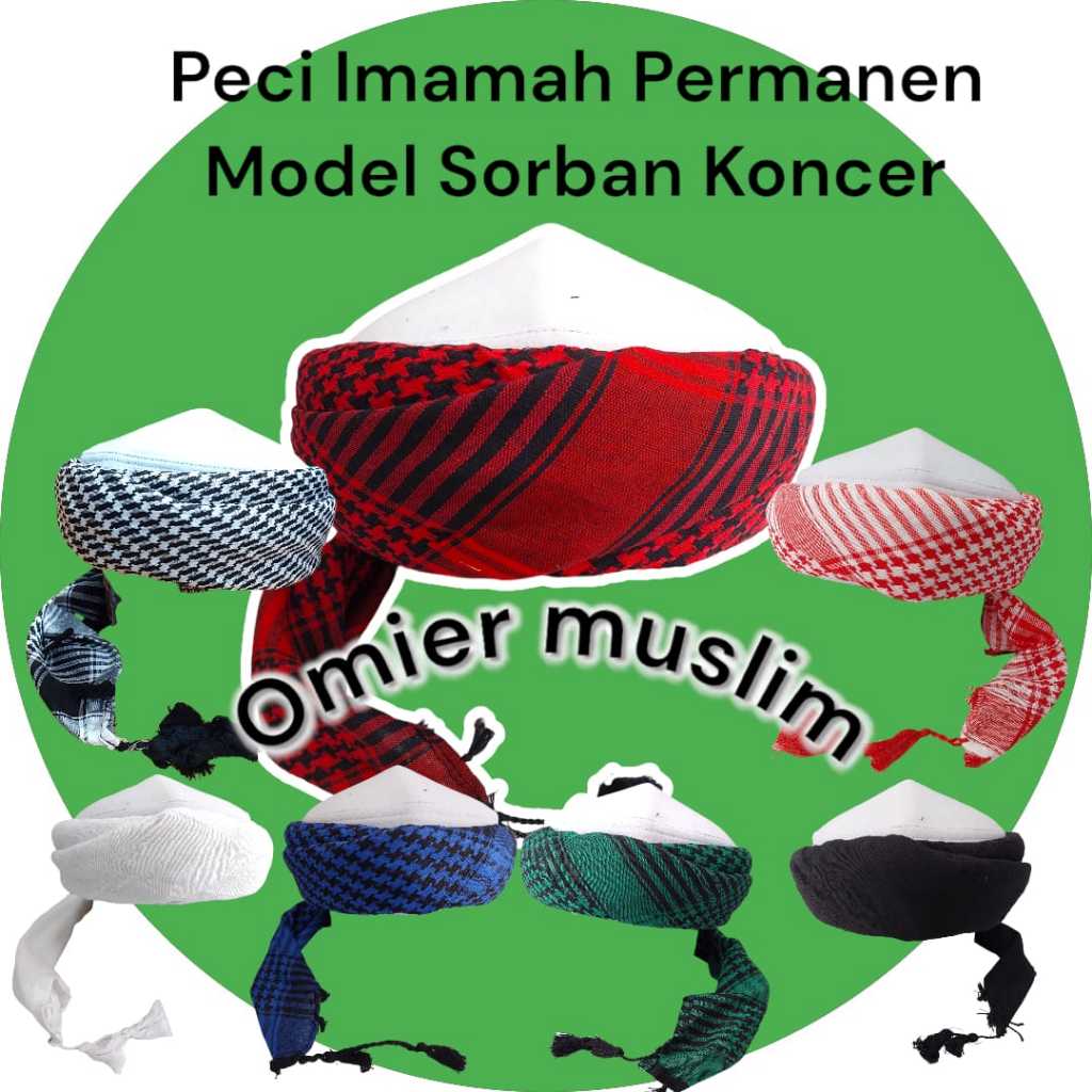 Jual Peci Imamah Permanen Model Sorban Koncer | Shopee Indonesia