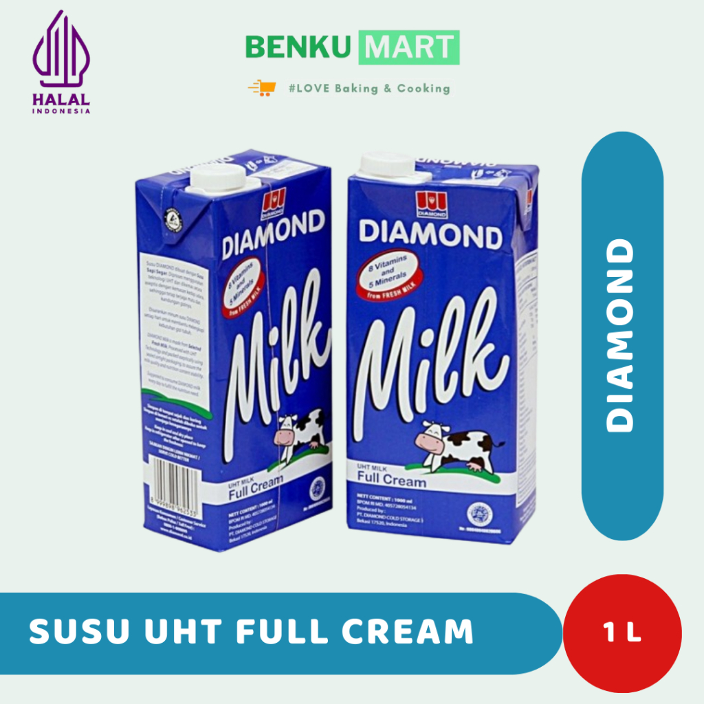 Jual Susu UHT Full Cream 1 liter Diamond | Susu diamond | Shopee Indonesia