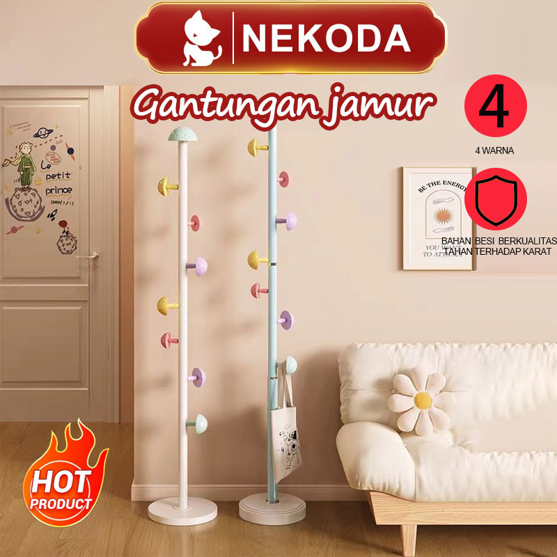 Jual NEKODA Tiang Gantung Jamur Topi Mantel Besi Sederhana /Anak-anak ...