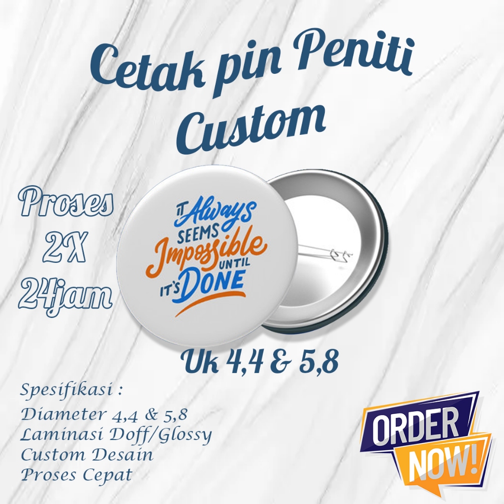 Jual Cetak Pin Bross/PIN Foto,Logo, Promosi/Souvenir, Print Custom ...