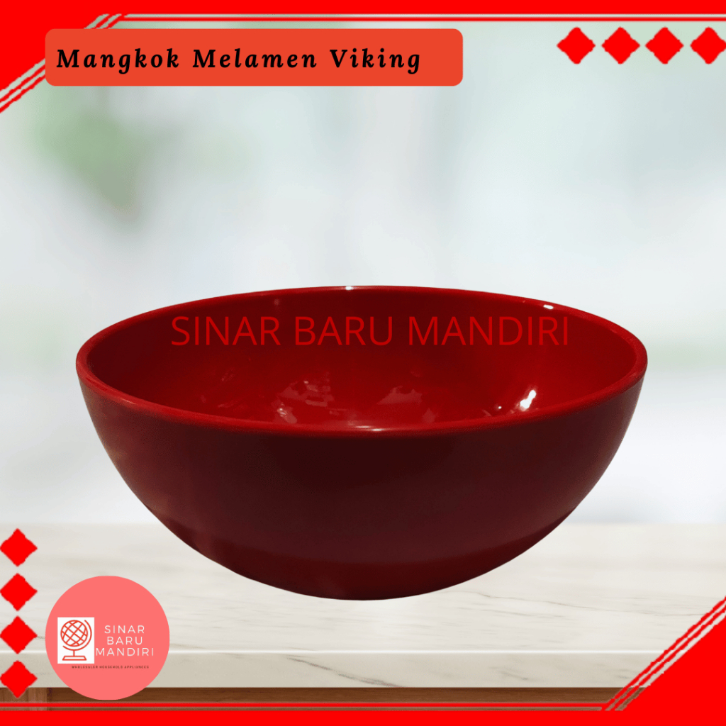 Jual Mangkok Melamin merah / Mangkok melamin Viking / Mangkok mie baso ...
