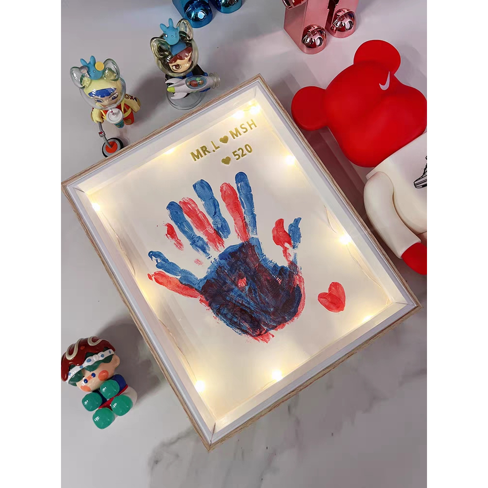 Jual DIY Hand Painting Kit Kanvas Cap Tangan Pasangan phoframe Couple ...