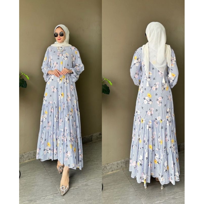 Jual Gamis Midi Dres - Gamis Rayon Premium - Lybel Midi Dres - Gamis ...
