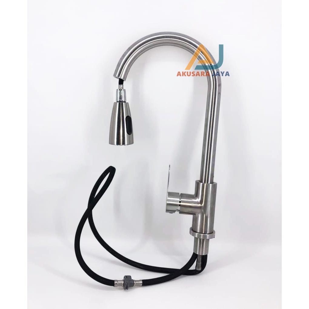 Jual Kran Angsa Meja Tarik Panas/Dingin STAINLESS SUS304 | Shopee Indonesia
