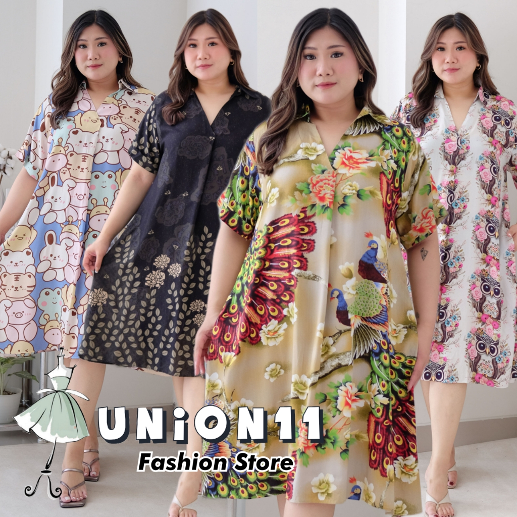 Jual UNION11 - DRESS JUMBO WANITA LD 126 / BAJU JUMBO WANITA / BAJU ...