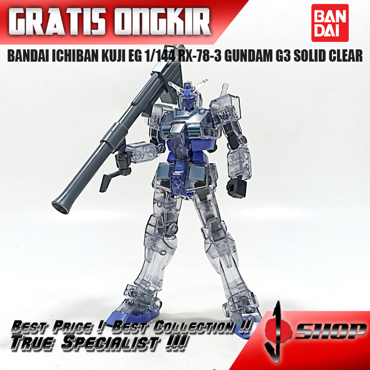 Jual BANDAI ICHIBAN KUJI EG 1/144 RX-78-3 GUNDAM G3 SOLID CLEAR EG44 | Shopee Indonesia