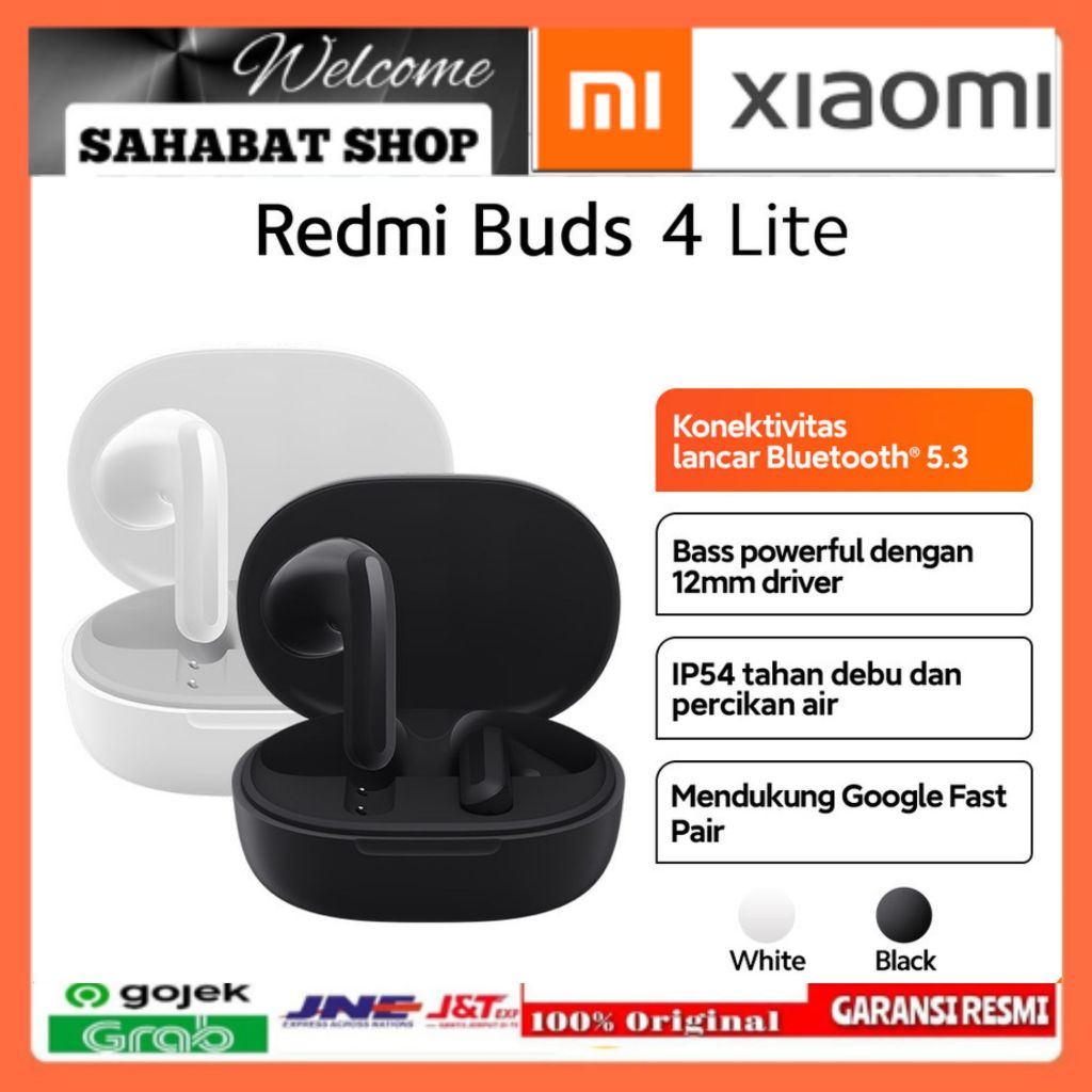 Jual TWS Xiaomi Redmi Buds 4 Lite Bluetooth® 5.3 Resmi | Shopee Indonesia