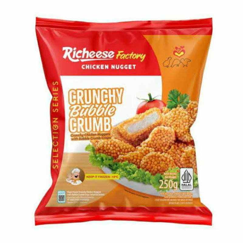 Jual Richeese Factory Chiken Nugget Crunchy Bubble Crumb 250 gr ...