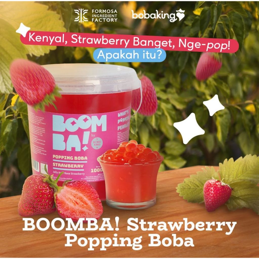 Jual 1 kg BOOMBA POPPING BOBA STRAWBERRY | Shopee Indonesia