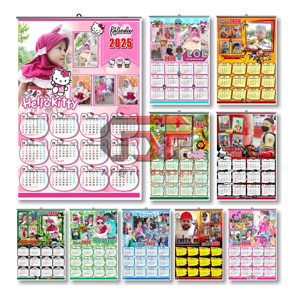 Jual Kalender Karakter Animasi Anak 2025 TANPA MINIMAL ORDER bebas ...