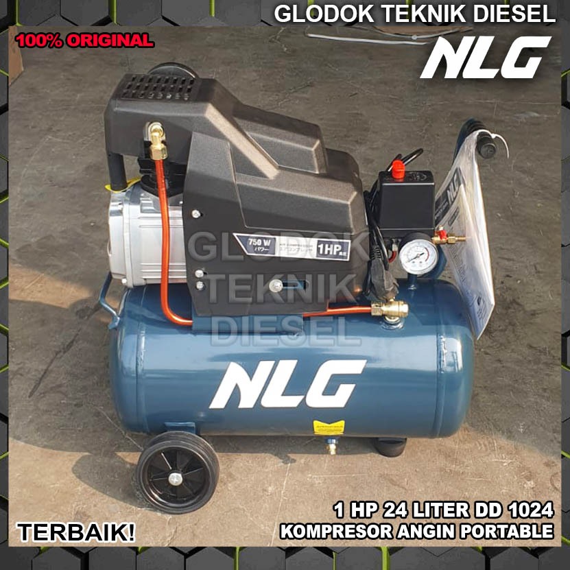 Jual NLG Mini Air Compressor 1 HP 24 L liter DD 1024 DA 1024 1 Phase ...