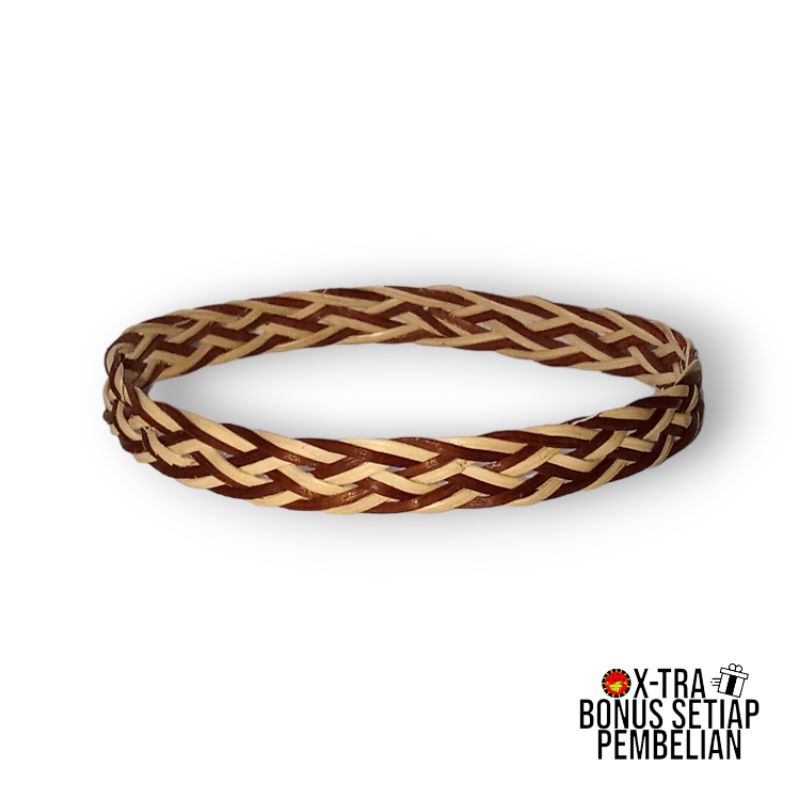 Jual Gelang Simpai 9 Single Triple Coklat Resam/Rotan Asli - Kerajinan ...