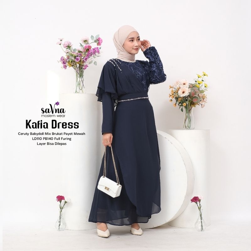 Jual KAFIA DRESS (LABEL SAVNA) | GAMIS KONDANGAN DAN LEBARAN 2023 MEWAH ...