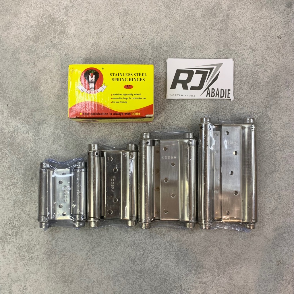 Jual [1SET] Engsel Per Pir Pintu Dua Arah Koboi Stainless Cobra 4 Inch ...
