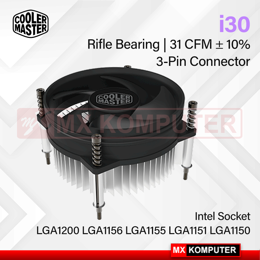 Jual Fan Prosesor Cooler Master i30 Intel CPU Cooler | Shopee Indonesia