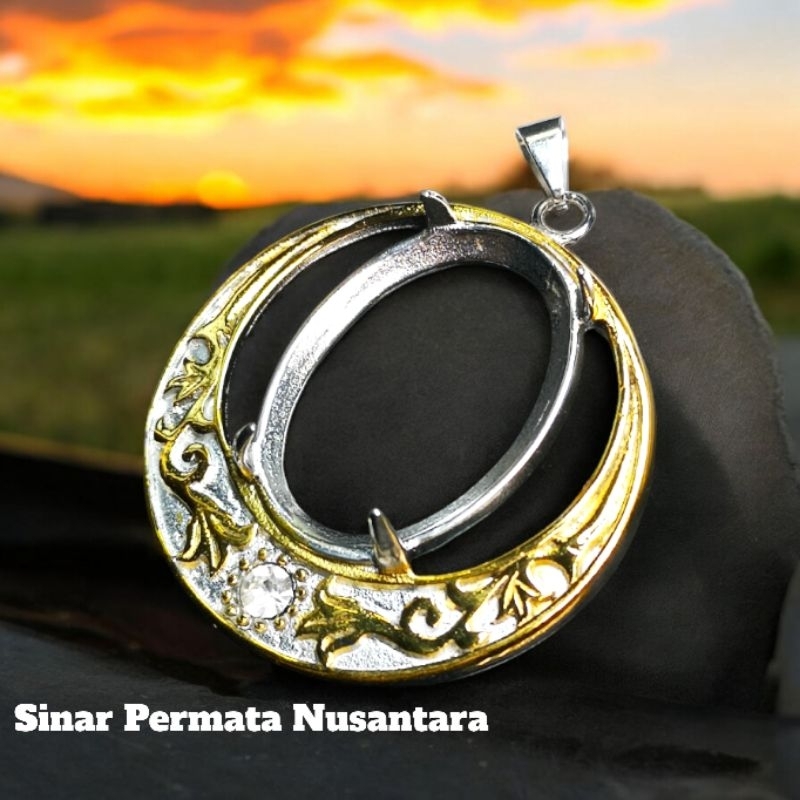 Jual RING CANGKANG LIONTIN BAHAN TITANIUM 35X25 MM | Shopee Indonesia