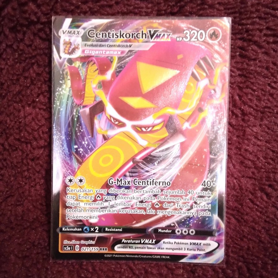 Jual Centiskorch VMAX v max RRR - Pokemon TCG Indonesia foil holo | Shopee Indonesia