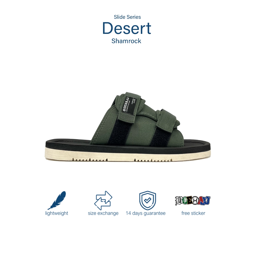 Jual Boehajj Sandal Pria Slide Desert - Shamrock | Shopee Indonesia